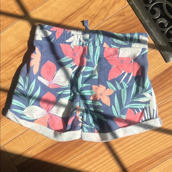 Roxy | Bottoms | Roxy Floral Print Girls Shorts Blue And Pink | Poshmark